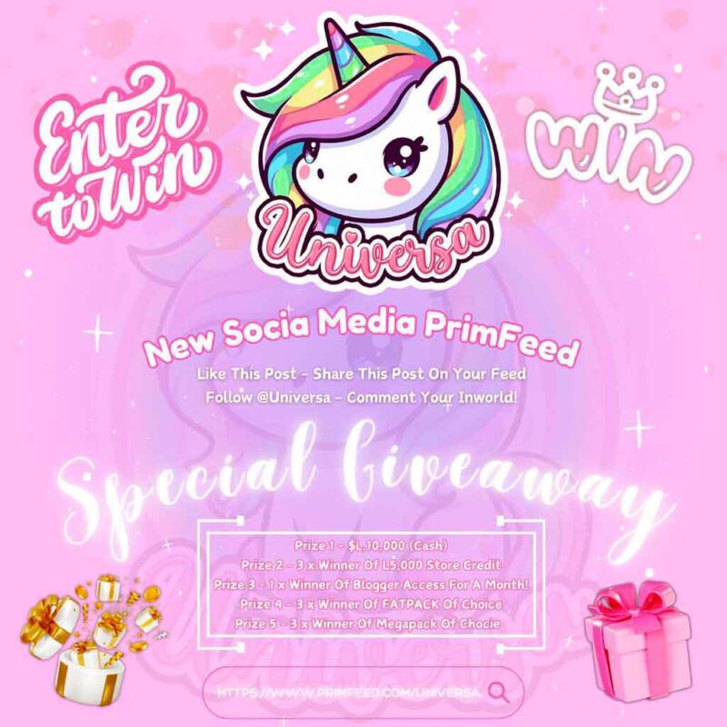 UNIVERSA. PrimFeed Giveaway ⋆ Media-SL.com ⋆