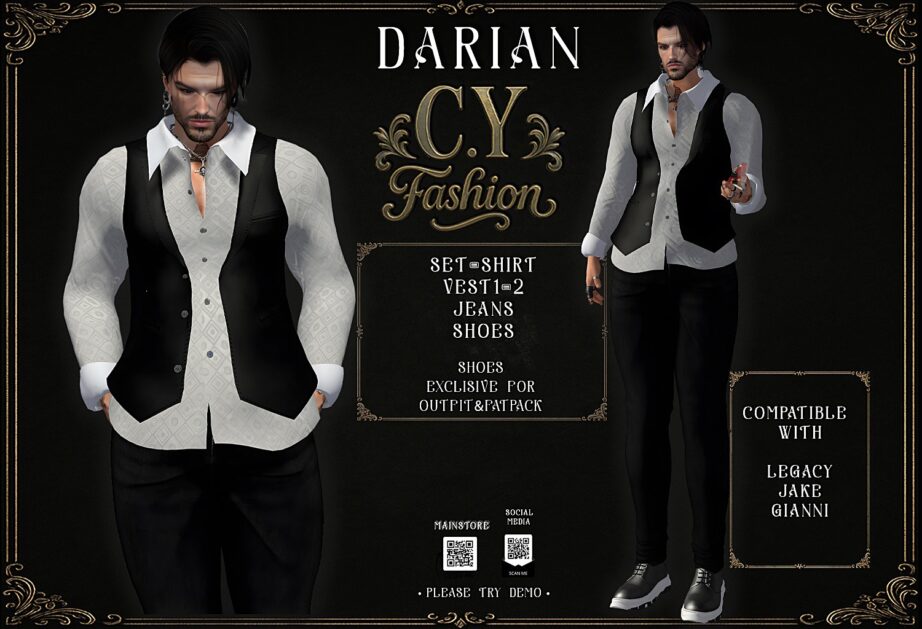 Second Life Men’s Fashion News – New Releases for Male Avatars